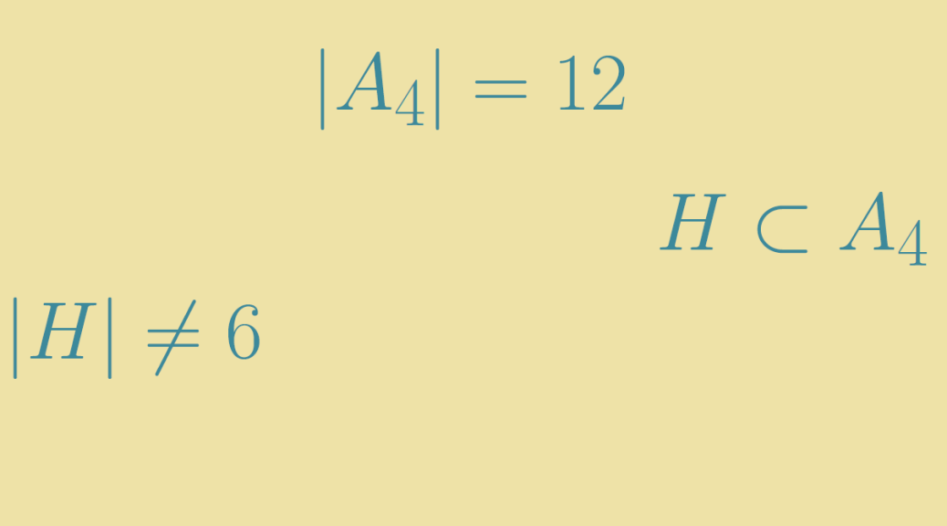 Converse Of Lagranges Theorem Does Not Hold Math Counterexamples