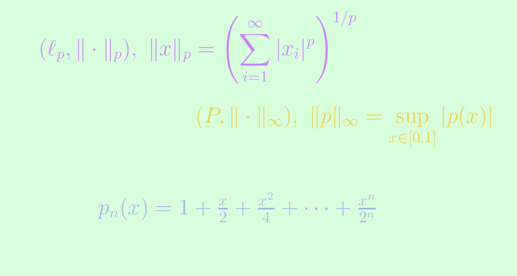 non-complete-normed-vector-space-image | Math Counterexamples